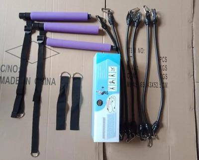 중국 Pilates Bar Kit with Resistance Bands Home Gym Workout Bar Portable 3-Section Exercise Pilates Sticks Bar 판매용