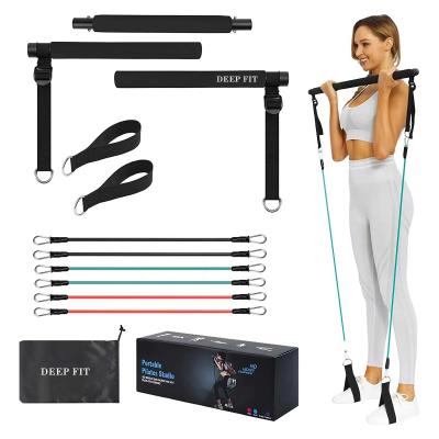 중국 Pilates Bar Kit with Resistance Bands Home Gym Workout Bar Portable 3-Section Exercise Pilates Sticks Bar 판매용