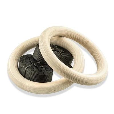 China High Quality Wood Adjustable Straps Pull Gym Gymnastic Rings Wooden fitness ring zu verkaufen
