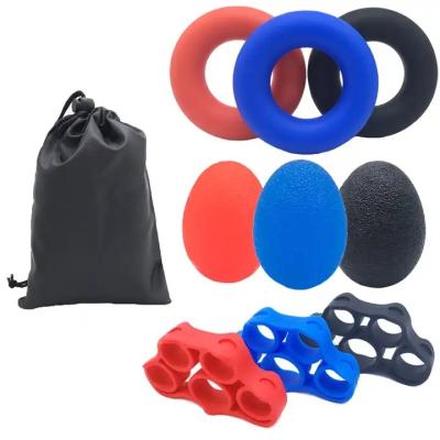 중국 Custom Silicone Hand Grip Strengthener Workout Kit 9 Pack Silicone Hand Gripper Ring, Finger Stretcher,Stress Relief Gri 판매용