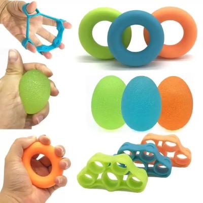 중국 Custom Silicone Hand Grip Strengthener Workout Kit 9 Pack Silicone Hand Gripper Ring, Finger Stretcher,Stress Relief Gri 판매용