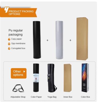 China Eco Friendly Private Label Custom Wholesale 4mm Hot Gold Stamping UV Printing Black Natural Rubber PU Leather Yoga Mat zu verkaufen