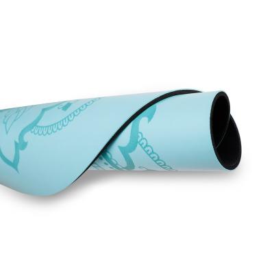 중국 Round Type Non Slip Custom Printed Fitness Gym Sports 4 mm Natural Rubber PU Yoga Mat 판매용