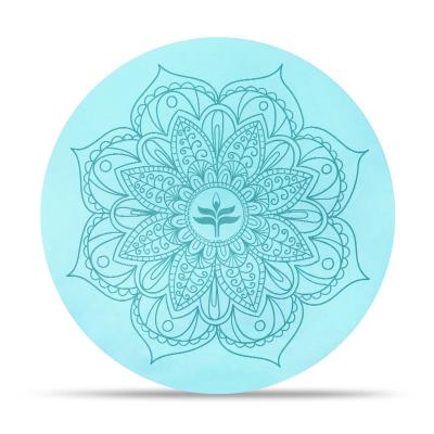 중국 Round Type Non Slip Custom Printed Fitness Gym Sports 4 mm Natural Rubber PU Yoga Mat 판매용