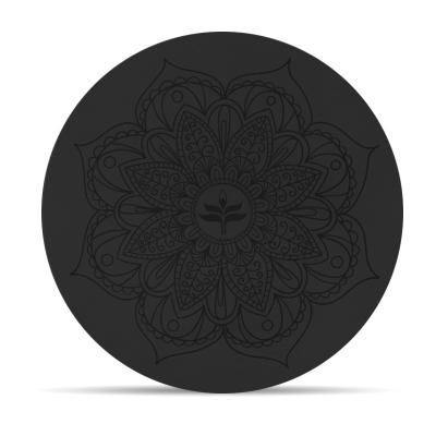 중국 Round Type Non Slip Custom Printed Fitness Gym Sports 4 mm Natural Rubber PU Yoga Mat 판매용