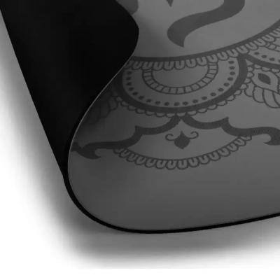 중국 Round Type Non Slip Custom Printed Fitness Gym Sports 4 mm Natural Rubber PU Yoga Mat 판매용