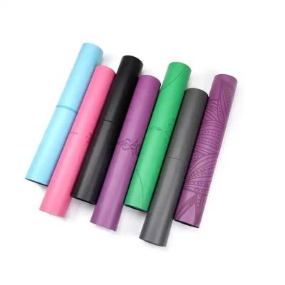 중국 Custom Logo Natural Rubber Eco-Friendly Non slip Non Toxic PU Leather Yoga Mat 판매용