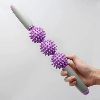 중국 Body Recovery 3 Three Thorn Ball Yoga Massage Ball Muscle Release Deep Tissue PVC Massage Stick 판매용