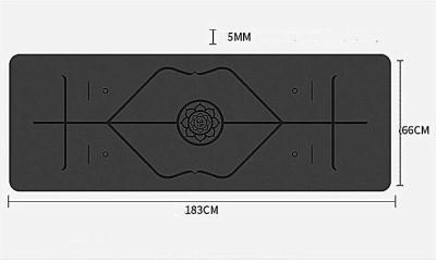 중국 5mm Pu Rubber Yoga Mat Customized Posture Line Natural Rubber Anti Slip and Sweat Absorbing Yoga Mat Tuhao Fitness Yoga 판매용