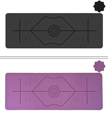 중국 5mm Pu Rubber Yoga Mat Customized Posture Line Natural Rubber Anti Slip and Sweat Absorbing Yoga Mat Tuhao Fitness Yoga 판매용