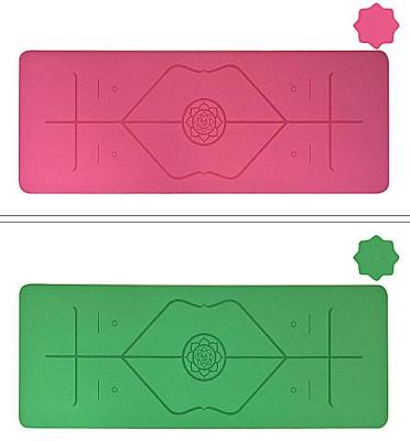 중국 5mm Pu Rubber Yoga Mat Customized Posture Line Natural Rubber Anti Slip and Sweat Absorbing Yoga Mat Tuhao Fitness Yoga 판매용