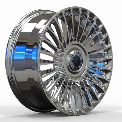중국 Custom forged wheels 22 23 24 inch rims polished chrome wheel for Mercedes GLS for Range Rover Bentley LX570 판매용