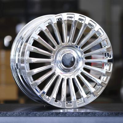 중국 Custom forged wheels 22 23 24 inch rims polished chrome wheel for Mercedes GLS for Range Rover Bentley LX570 판매용