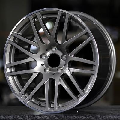 중국 Mesh design gray paint 18 inch automobile rim forged alloy wheel 20 inch modified 5x112 5x120 5x114 3suppliers wheels 판매용