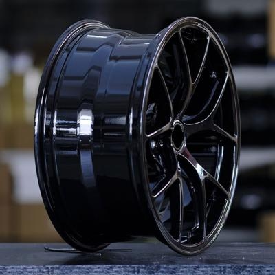 중국 5 split spoke black painted suppliers wheels 18 inch rim racing forged aluminum alloy wheel 5x112 5x114 3 5x120 판매용