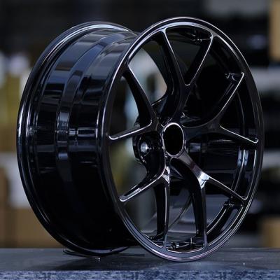 중국 5 split spoke black painted suppliers wheels 18 inch rim racing forged aluminum alloy wheel 5x112 5x114 3 5x120 판매용