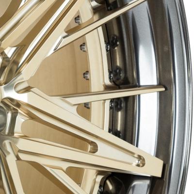 중국 Customized 2 piece super deep dish concave brushed bronze polished wheel rim for sale 판매용