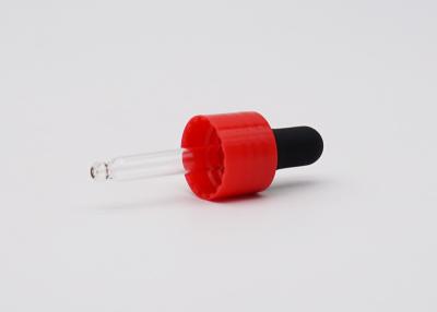 Chine trayon noir mat de pipette de 18mm de fermeture rouge en plastique de compte-gouttes pour l'huile essentielle à vendre