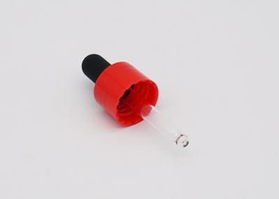 Chine trayon noir mat de pipette de 18mm de fermeture rouge en plastique de compte-gouttes pour l'huile essentielle à vendre