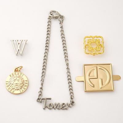 Custom Gold Engraved Furniture Metal Hanging Tag Letters Logo for Sewing User