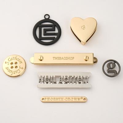 Metal Plates Logos for Handbag Custom Logo Sewing Clothing Labels Gold Metal
