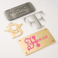 Quality Eco-friendly Custom Hanging Letters Tag User-Friendly Brushed Gunmetal Engraving for sale