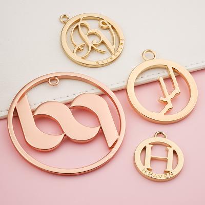 Professional Designer Handbag Metal Tag with Fashion Engraved Logo and Hanging