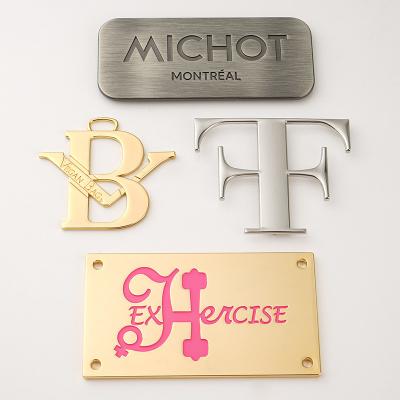 High Grade Metal Engraved Hanging Tag for Luggage Bag Custom Logo Plate Gold