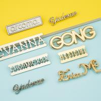 Quality Bag Parts Accessories Metal Tag Custom Letters Logo For Bag Embellishment for sale