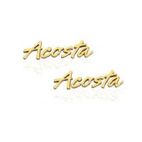 Quality Golden Metal Letter Logo For Bags And Purse Metal Logo Letters Separated for sale