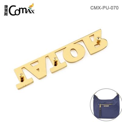 User-Friendly Style Custom Metal Letter Logo for Handbags Gold Tag Separated
