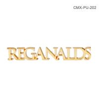 Quality Nickel-free Alloy Letters English Letter Luxury Logos Metal Gold Metallic Logo for Handbag for sale