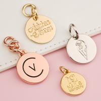 Round Shape Handbags Customized Zinc Alloy Logo Engraving On Metal With Ring