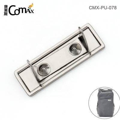 Rectangle Handbag Hardware Eco-friendly Metal Logo Labels Custom Silver Logo