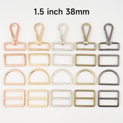 중국 20 25 38mm Metal Tri-Glide Slide Buckle Kit for Bag Belt Diy Accessories Nickel-Free 판매용