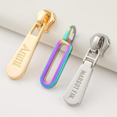 중국 Luggage Handbags Hardware Accessories Custom Zip Pullers Head 3 Gold Nickel Zipper Pulls for Bags 판매용