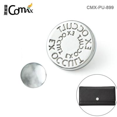 Rivet Fixation Metal Logo Tag Custom Round Engraved Logo For Wallet And Purse
