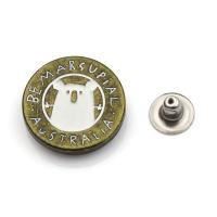 Quality Custom Round Bronze Metal Logo Tag for Wallet Eco-friendly and Modern Design for sale