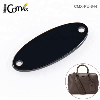 Plating Metal Clothing Label Custom 2 Holes Metal Label for Garment Sewn Oval