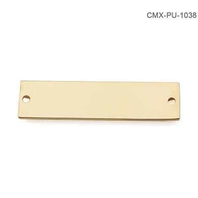Private Label Custom Shape Metal Tag For Clothing Gold Metal Sewing Garment Logo