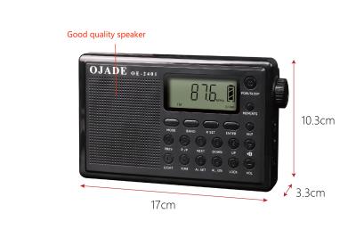 China LCD Display FM MW SW Radio 230g Oplaadbare Radio Te koop