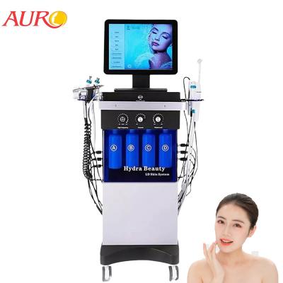 Cina CE H2O2 Hydrafacial Machine Dermabrasion Ultrasound Skin Scrubber Vibration Cleaning Oxygen Jet Peel Machine in vendita