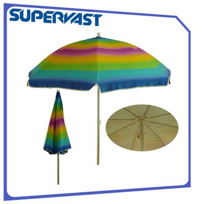 Cina Colore dell'arcobaleno del rivestimento dell'argento di IAF Certainfication 6 piedi di piccolo ombrello di spiaggia in vendita