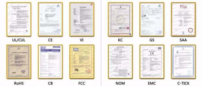 For UL Level VI SAA KC Certified 12V DC Power Adapter 1A to 3A Interchangeable AC/DC Adapter with 9V Outlets Manufacturer Direct