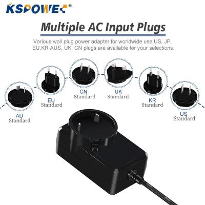 China 40W Austauschbares Netzteil Desktop-Version Stecker AC DC Netzteil 15000mA zu verkaufen