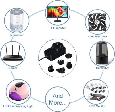 China 40W Austauschbares Netzteil Desktop-Version Stecker AC DC Netzteil 15000mA zu verkaufen