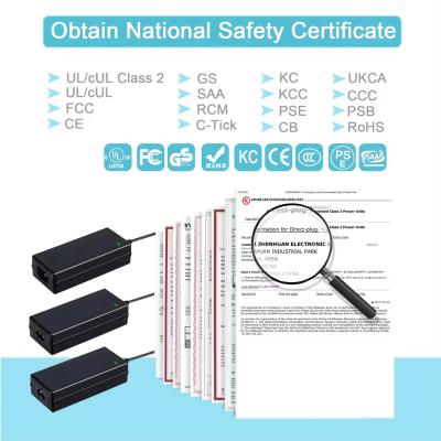 China 60W 72W Ausgang 2,1mm DC-Kabel 12V 24V AC DC für LED-Streifenlicht-Transformatoren zu verkaufen