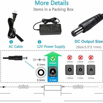 China Fonte de alimentação elétrica Classe II UL 12V 5A 240V Personalizada Com Conexão de Mesa à venda