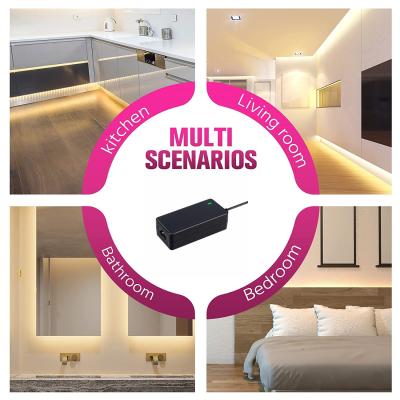 China Fonte de alimentação elétrica Classe II UL 12V 5A 240V Personalizada Com Conexão de Mesa à venda