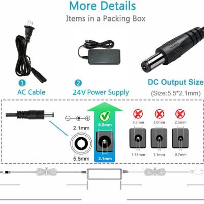 China 24V 1A Class 2 Power Unit AC To DC VDC Volts 1000mA Output Current Single Phase Customizable zu verkaufen